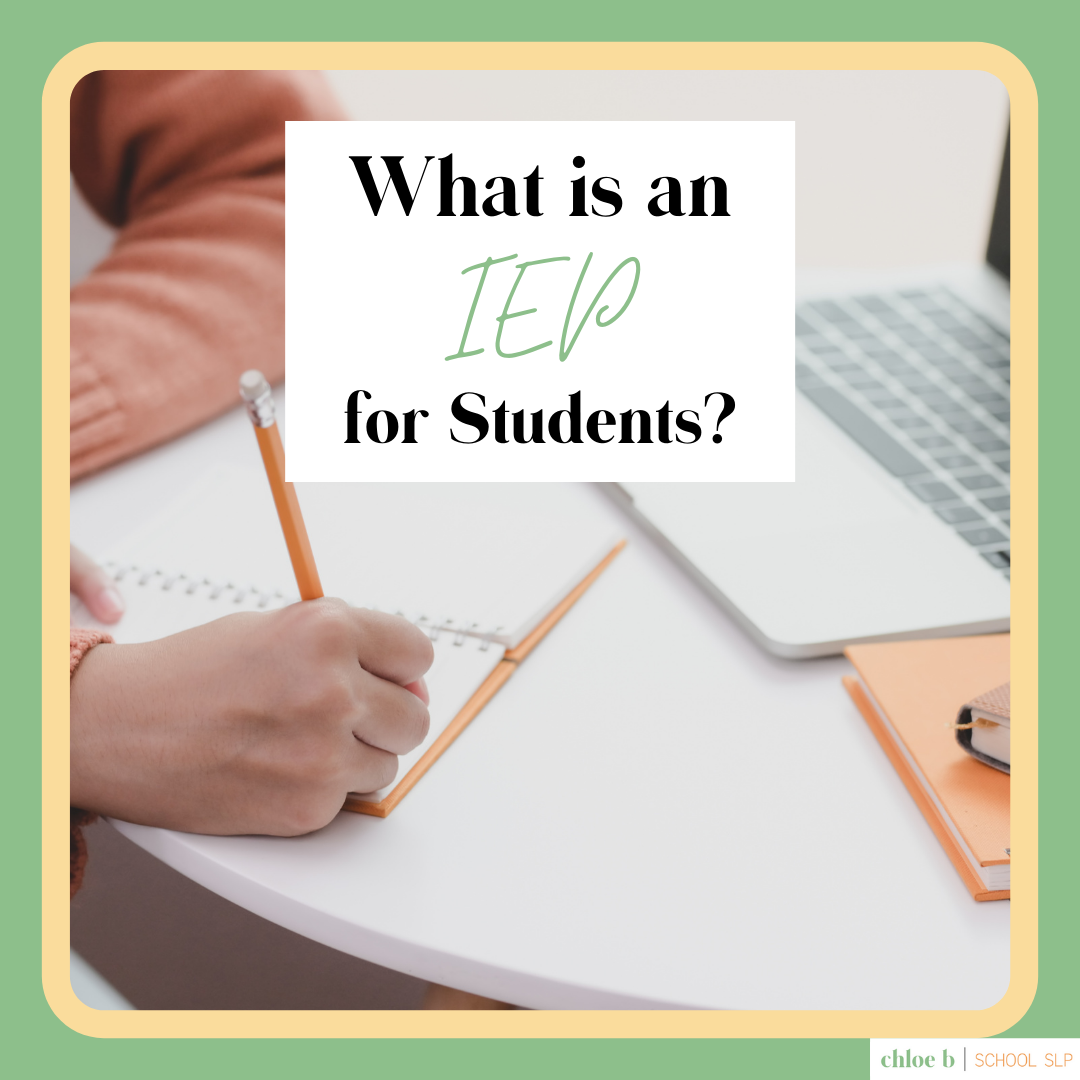 What Is An IEP For Students Chloe B School SLP